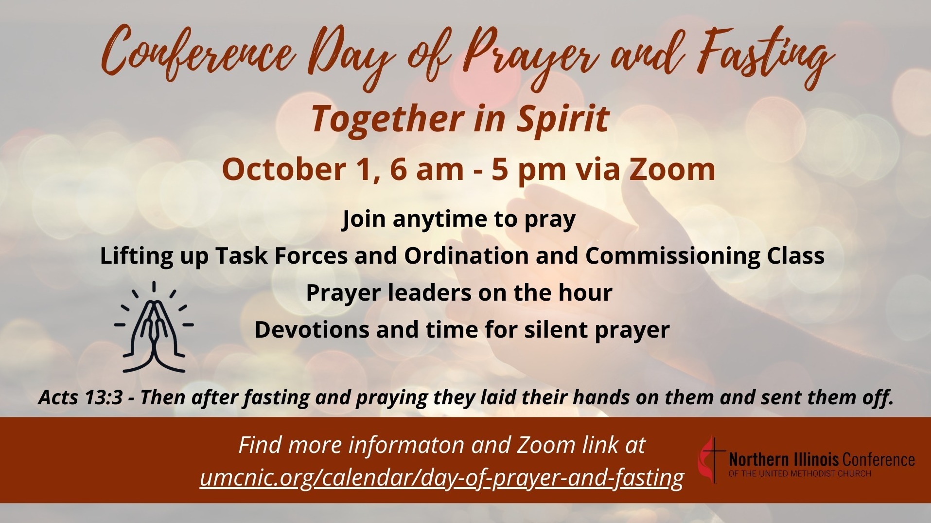Invite to Day of Prayer - Northern Illinois Annual Conference
