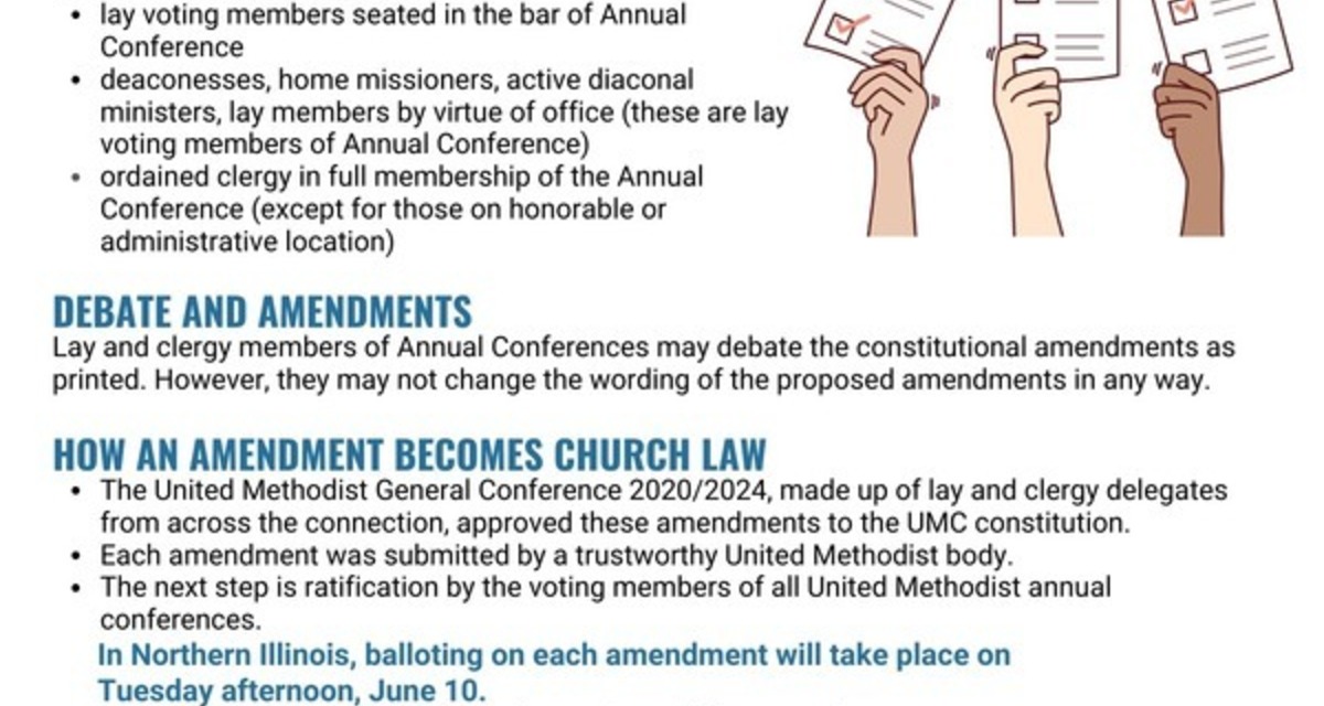 Constitutional Amendments Education - Northern Illinois Annual Conference